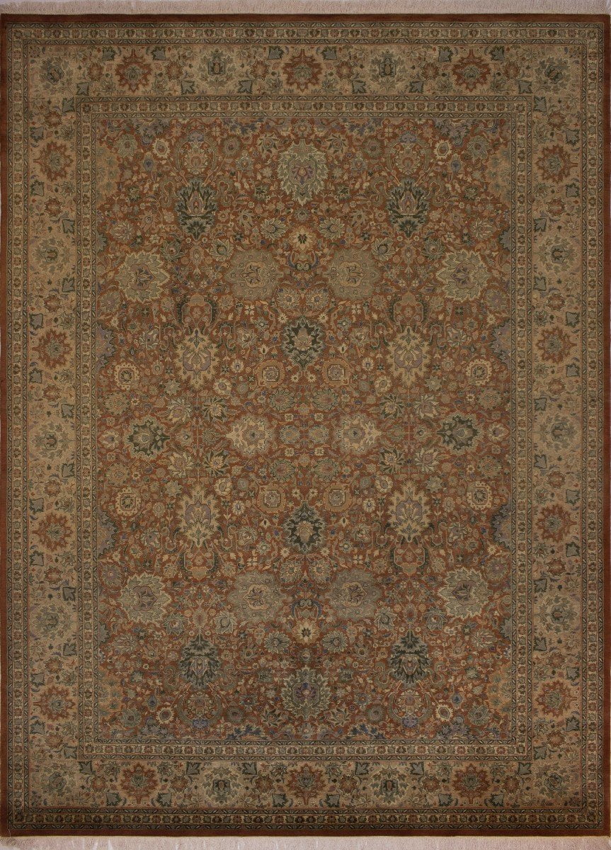 Wali Jovany Rust/Green Rug, 9'1" x 12'3" - Walmart.com