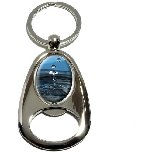 Drop of Water, Droplets Rain Raining, Chrome Plated Metal Spinning Oval ...