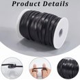 20 Yard Genuine Leather Flat Cord String for Jewelry Making 5MM Black ...