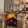 Bonfire Sword Table Runner Abstract Art Fantasy Vintage Burning Wood ...