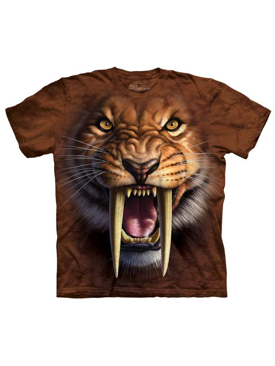 Sabertooth Tiger Face Adult T-Shirt 10-3338 - Walmart.com