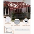 Brown Red Rectangle Sun Shade Sail 8' x 10', Tribal Retro Classic ...