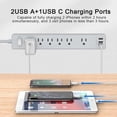 6Ft Power Strip Surge Protector - Extension Cord with 6 AC Outlets and ...