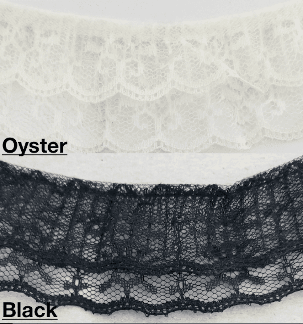 2" Ruffled Gathered Lace Two Tier Trimming - 9 Total Yards - Color ...