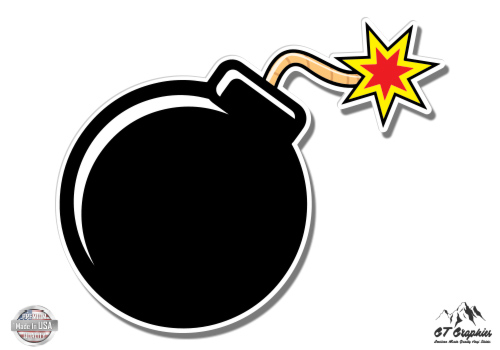 Bomb Explosion - 12" Vinyl Sticker Waterproof Decal - Walmart.com