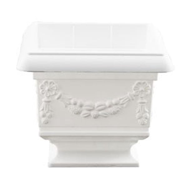White Square Planter