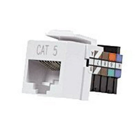 Leviton QuickPort Snap-In - Keystone jack - CAT 5 - RJ-45 - white (pack ...