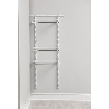 Rubbermaid FastTrack 6 to 10 Ft Wide White Wire Closet Configuration ...
