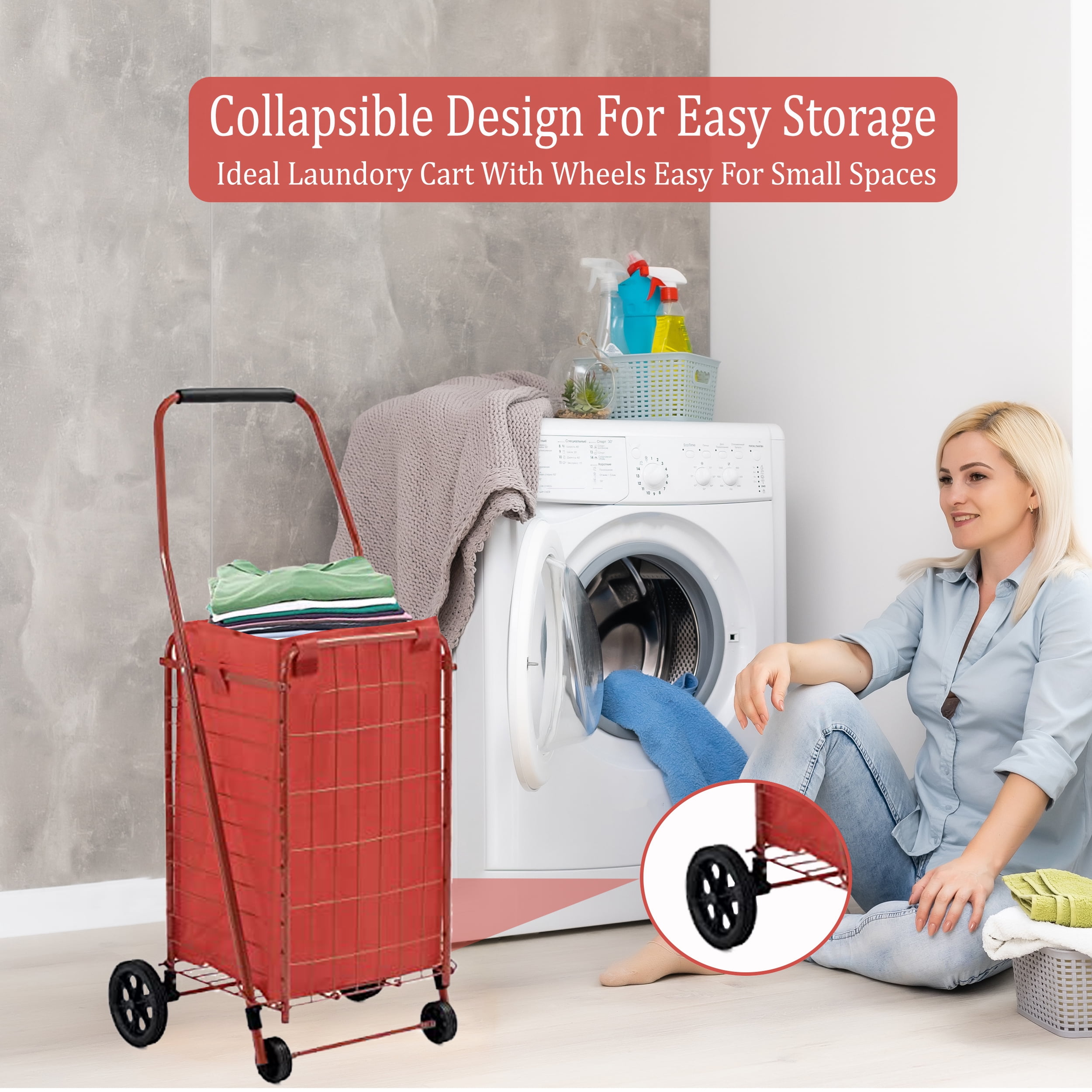 Buy 4 Wheel Utility Cart with Liner Online at Lowest Price in India ...