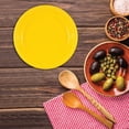 JAM Paper Round Plastic Party Plates, Yellow, 20 per Pack, Medium, 9 ...