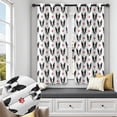 Boston Terrier and Dog Paw Print Blackout Curtains,Triple Weaved Fabric ...