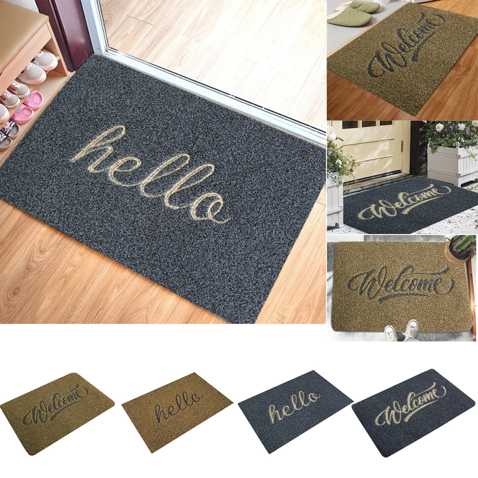 PSD Smart Object File & JPEG Image Included Door Mat Mock Up Brown ...
