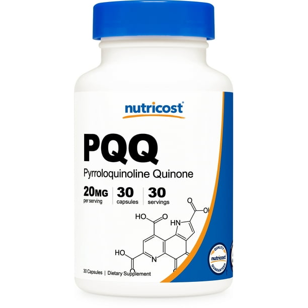 Nutricost PQQ (Pyrroloquinoline Quinone) Supplement 20mg, 30 Capsules ...