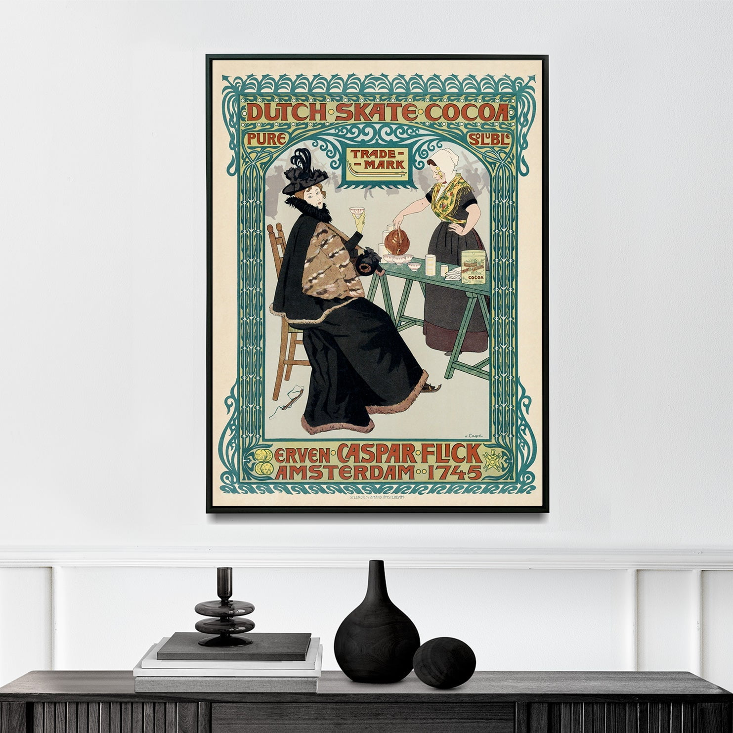 Dutch Skate Cocoa - 1897 | Johann George Van Caspel | Premium Fine Art ...