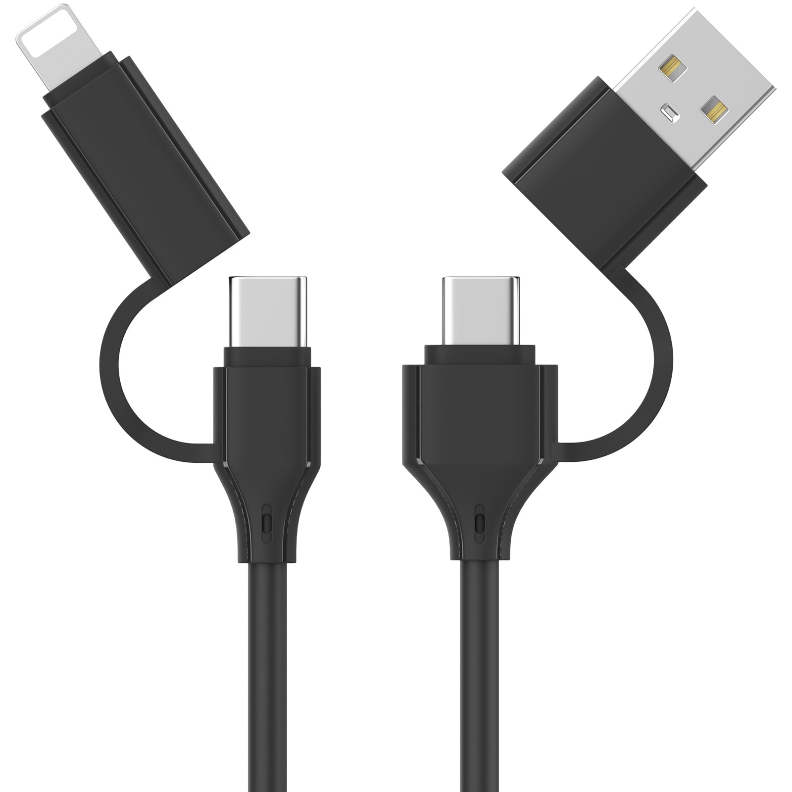 Feiger 4-in-1 USB C Multi Fast Charging Cable PD 60W 3A USB A/C to Type ...