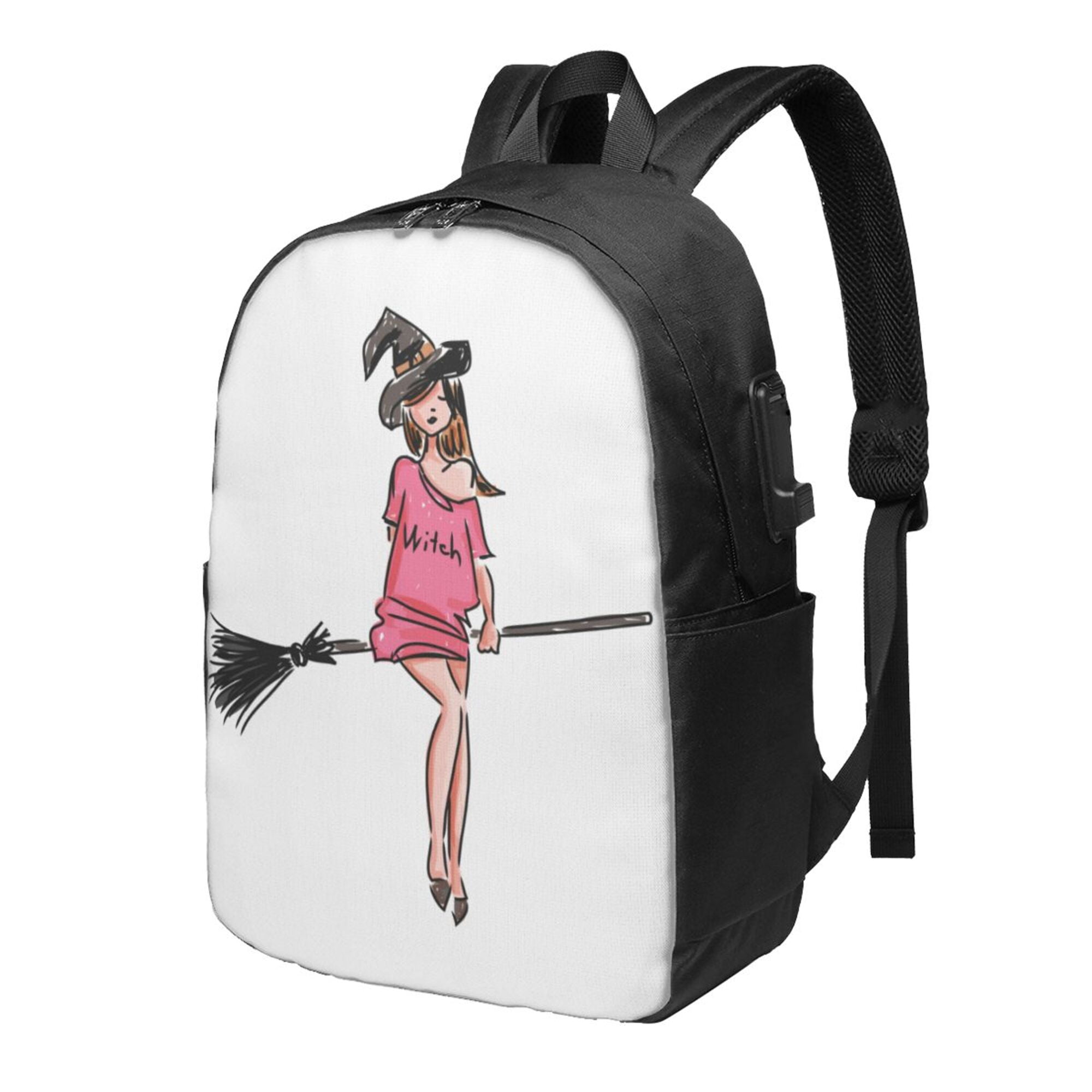 YFYANG 17" Laptop Backpack, Lovely Witch Fashion Travel Work Backpack ...
