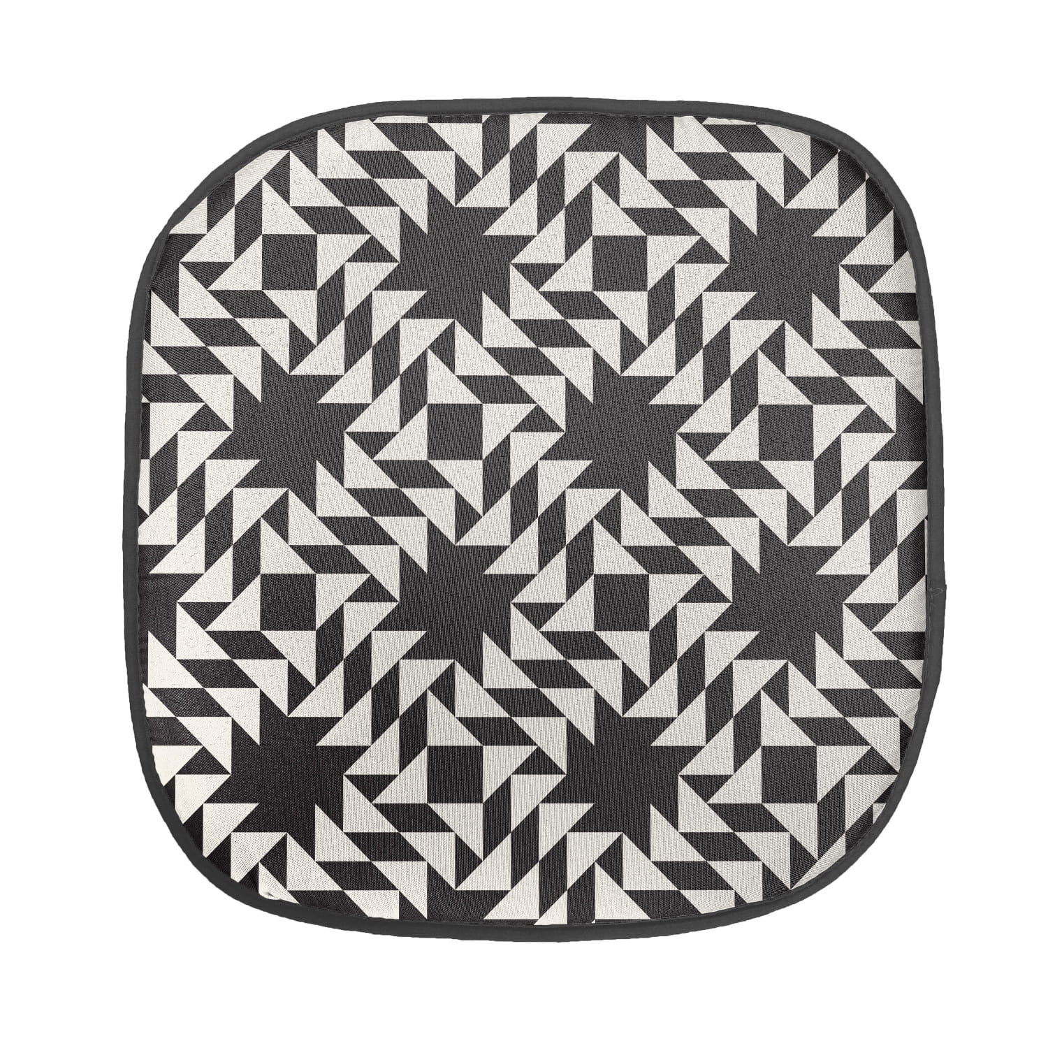 Geometric Chair Seating Cushion, Repetitive Triangular Pattern ...
