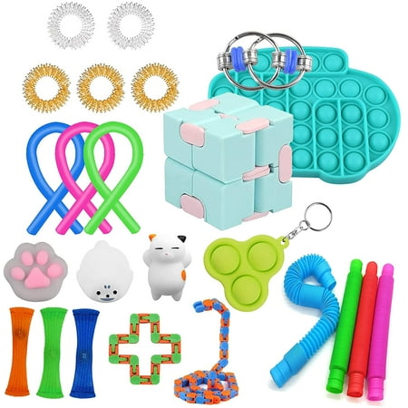 HTAIGUO 24 Packs Fidget Toys Set with Pop Bubble Fidget It Toys Simple ...