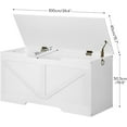Storage Bench,Retro Wooden Storage Chest with U-Shaped Cut-Out Pull ...