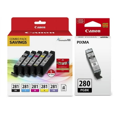 Canon CLI-281 Standard Yield Ink Cartridge, 4/Pack, Black/Cyan/Magenta ...