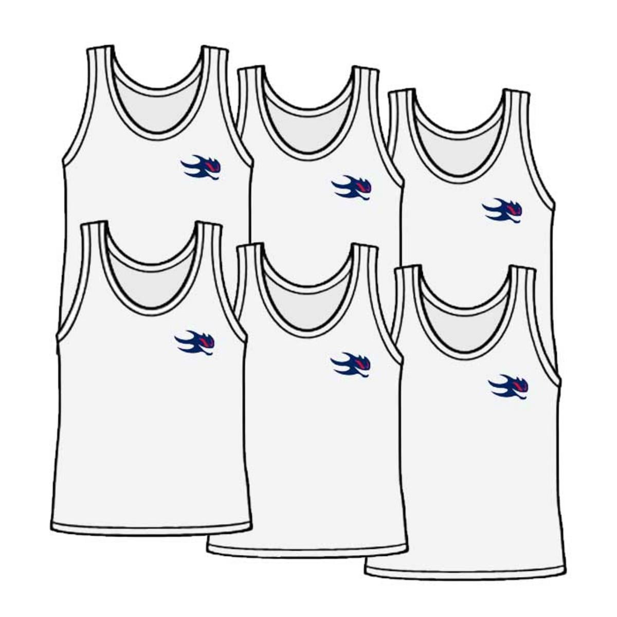 All Sport Pinnies for Youth in Pkg of 6 Vests. White. Fits Most Youth ...