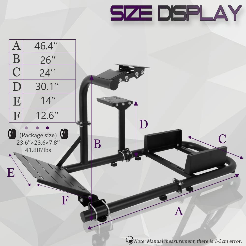 Buy Minneer Single Arm Large Round Tube Game Wheel Stand fit Logitech ...