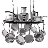 BENTISM 36 inch Kitchen Pan Holder, Ceiling Mount Cookware Hanging Pot ...