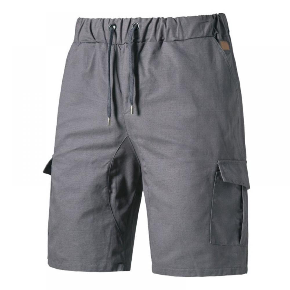 Men's Cargo Shorts, Elastic Waist Relaxed Fit Big Pockets Classic ...