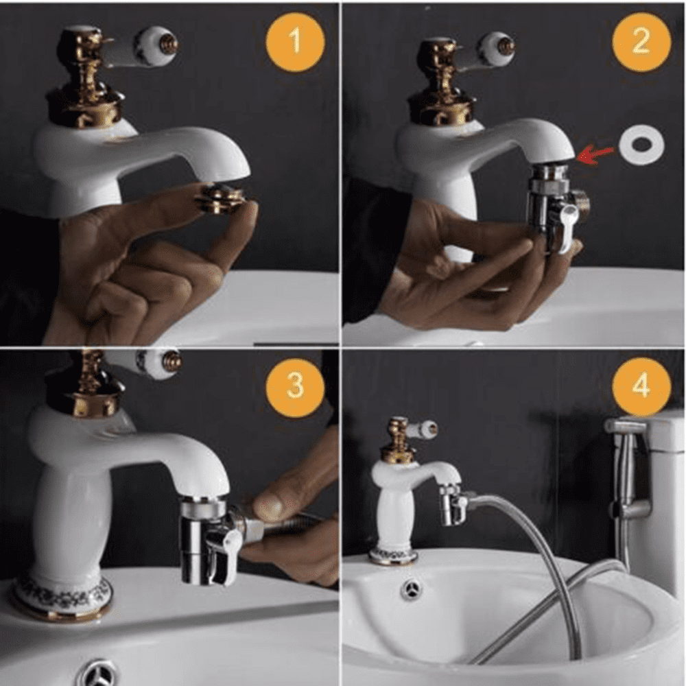 Buy QIFEI BRASS Sink Valve Diverter Faucet Splitter for Kitchen or ...