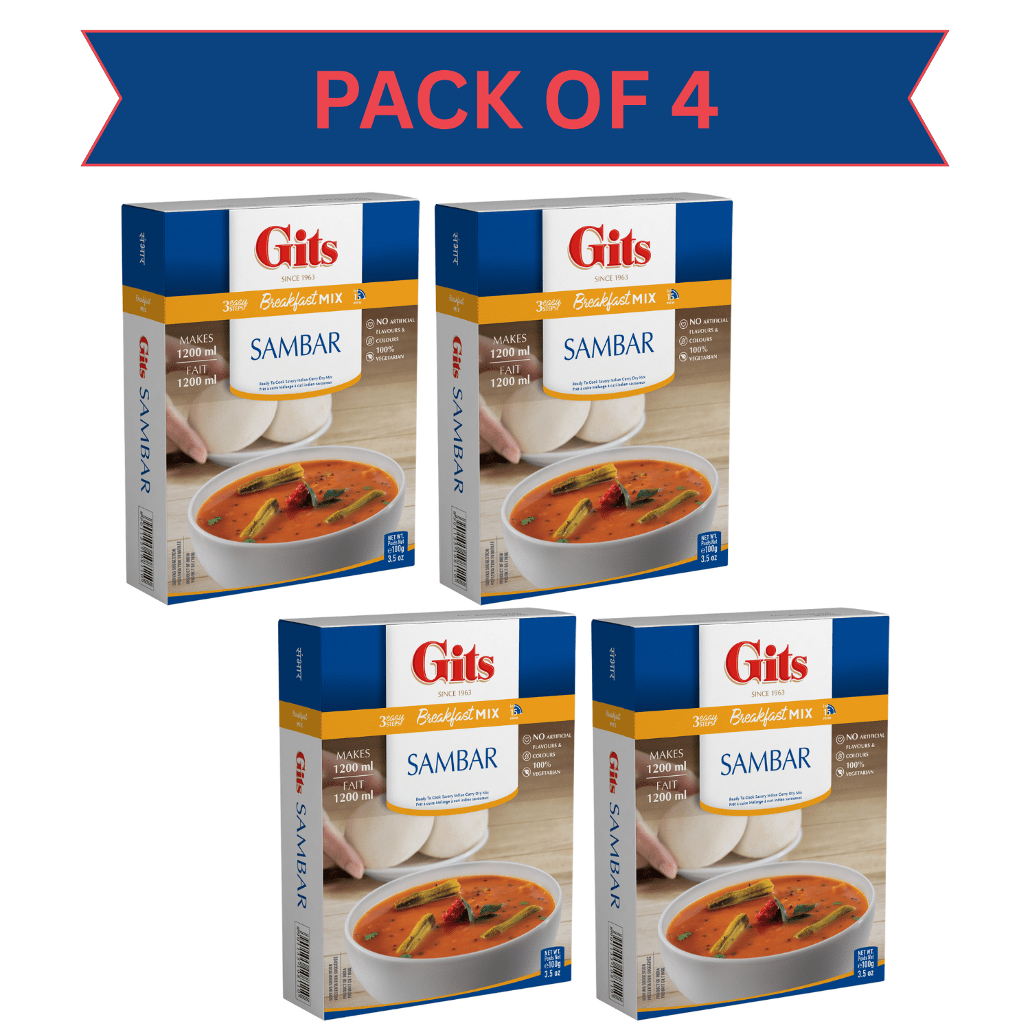 Click here for Gits Sambhar  100g  Pack Of 4 400g prices