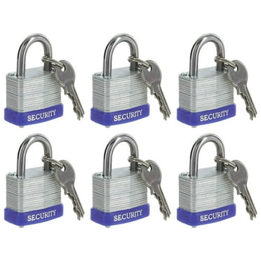 Master Lock 3TRILF Outdoor Padlock with Key, 3 Pack Keyed-Alike ...