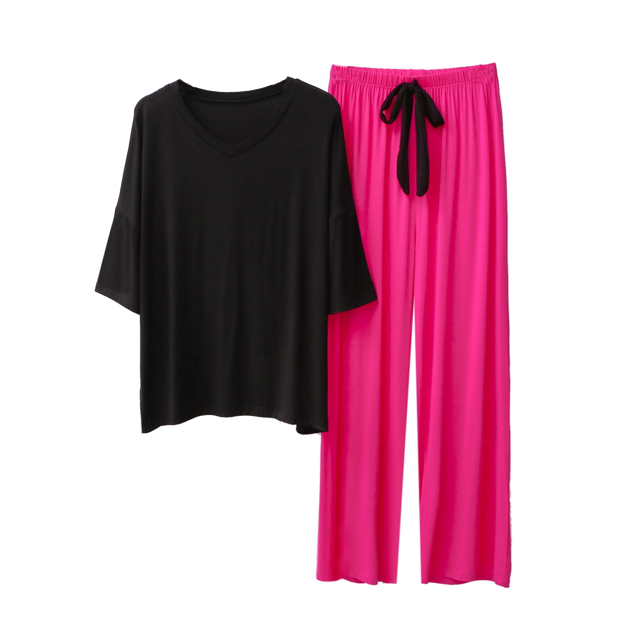Richie House Pajamas Set Women Capri 3/4 Sleepwear Soft Casual ...