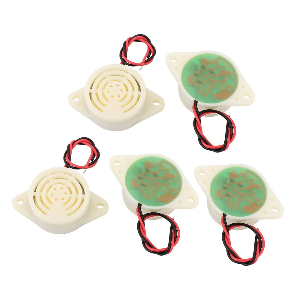 5 Pcs DC 3-24V 12V 2-Wired Intermittent Active Electronic Buzzer Alarm ...