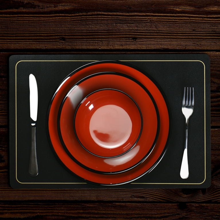Melamine Plate Red Lacquer