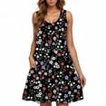 Bnwani Plus Size Dresses,Womens Dresses,Printed,Crew Neck,Casual ...