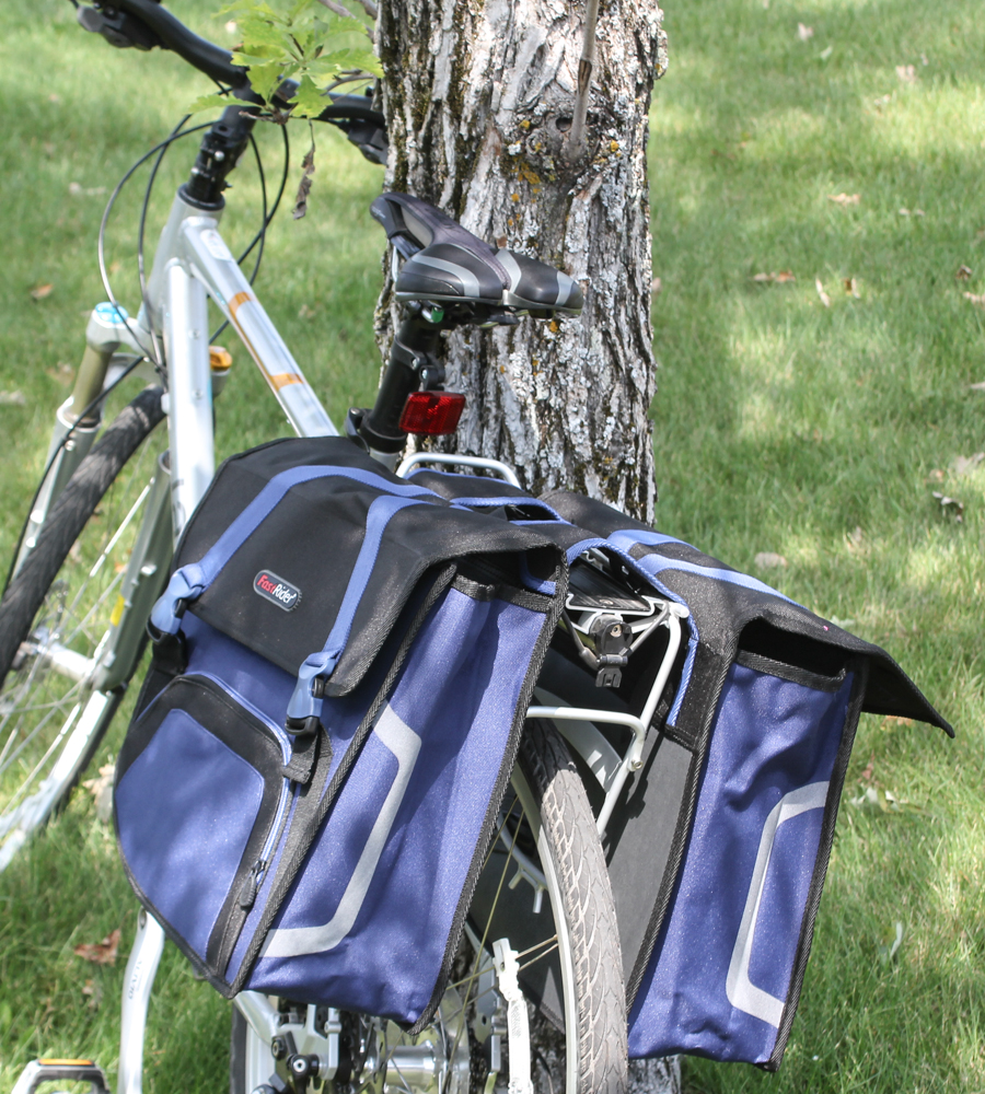 FASTRIDER LED BAG HYBRID Double Bag Water Resistant Bike Pannier Blue ...