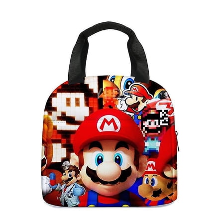 Super Mario Lunch Bag Cooler Tote Portable Insulated Box Student ...