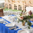 3Pcs Blue and Silver Tablecloth Set, Disposable Royal Blue Plastic ...