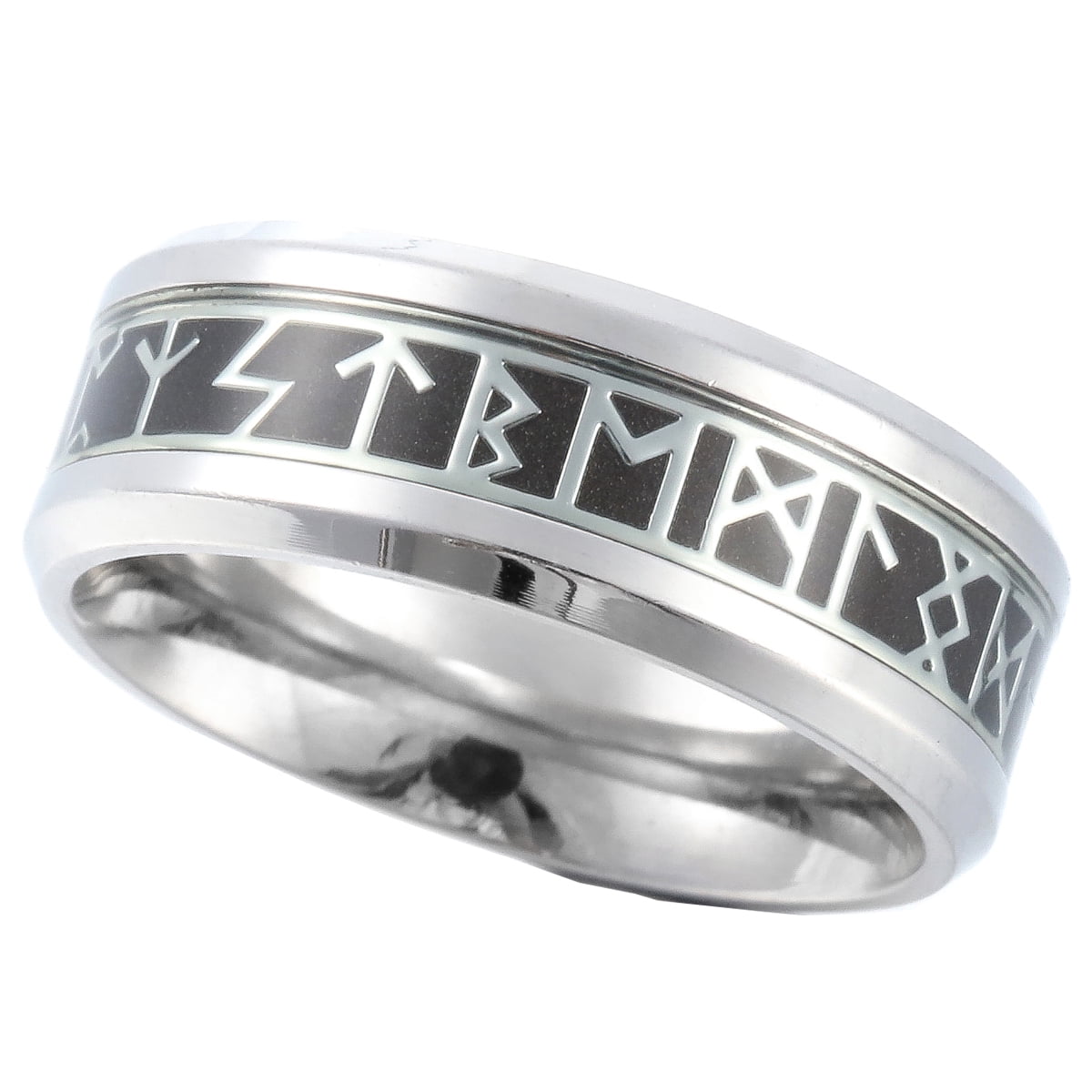 ZMY Home Rings Stainless Steel Jewelry Viking Norse Symbol Rune Elder ...