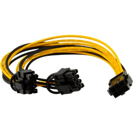 JacobsParts PCI Express Power Splitter Cable 6-pin to 2X 6+2-pin (6-pin ...