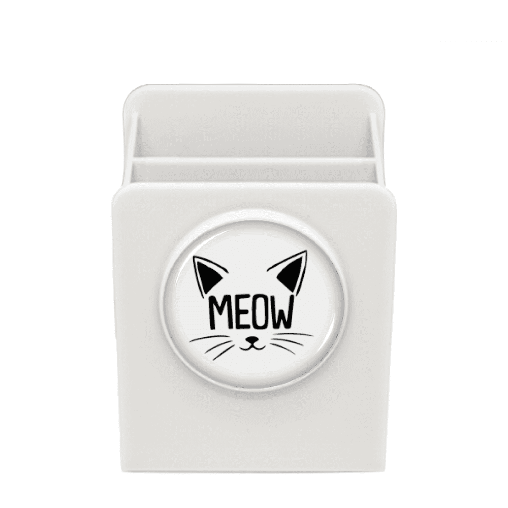 Mewing Cat Head English Quote Cartoon Desk Pencil Holder Cup Pen ...