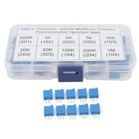 Potentiometer Kit, High Performance Variable Resistor Easy Storage ...