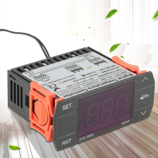 Temperature Controller,AC 220V10A Digital Temperature Thermostat ...