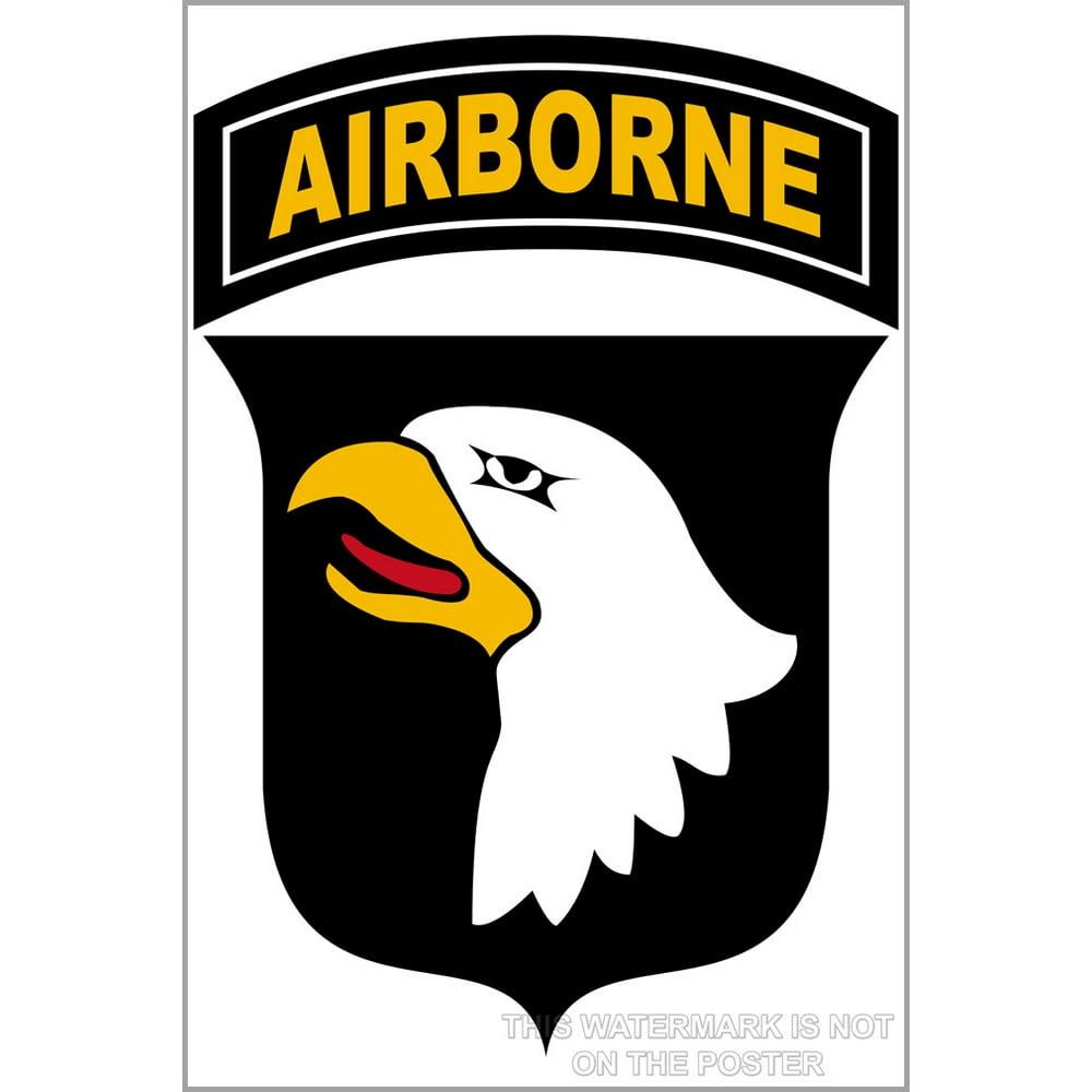 24"x36" Gallery Poster, US 101st Airborne Division insignia patch ...