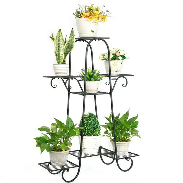 Colorfullrain 7 Tier Metal Flower Pot Plant Stand Display Shelf ...