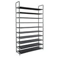 "Ktaxon 10-Tier Shoe Rack, Holds 50 Pairs, Black Finish, Space-Saving ...