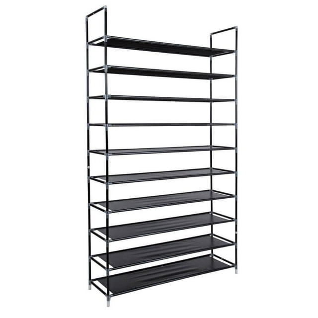 UBesGoo 10-Tier Shoe Rack Tower Organizer,50 Pairs Non-woven Fabric ...
