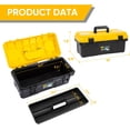 18 Inch Tool Box with Lock, 2-Layer Heavy-Duty Organizer with Removable ...