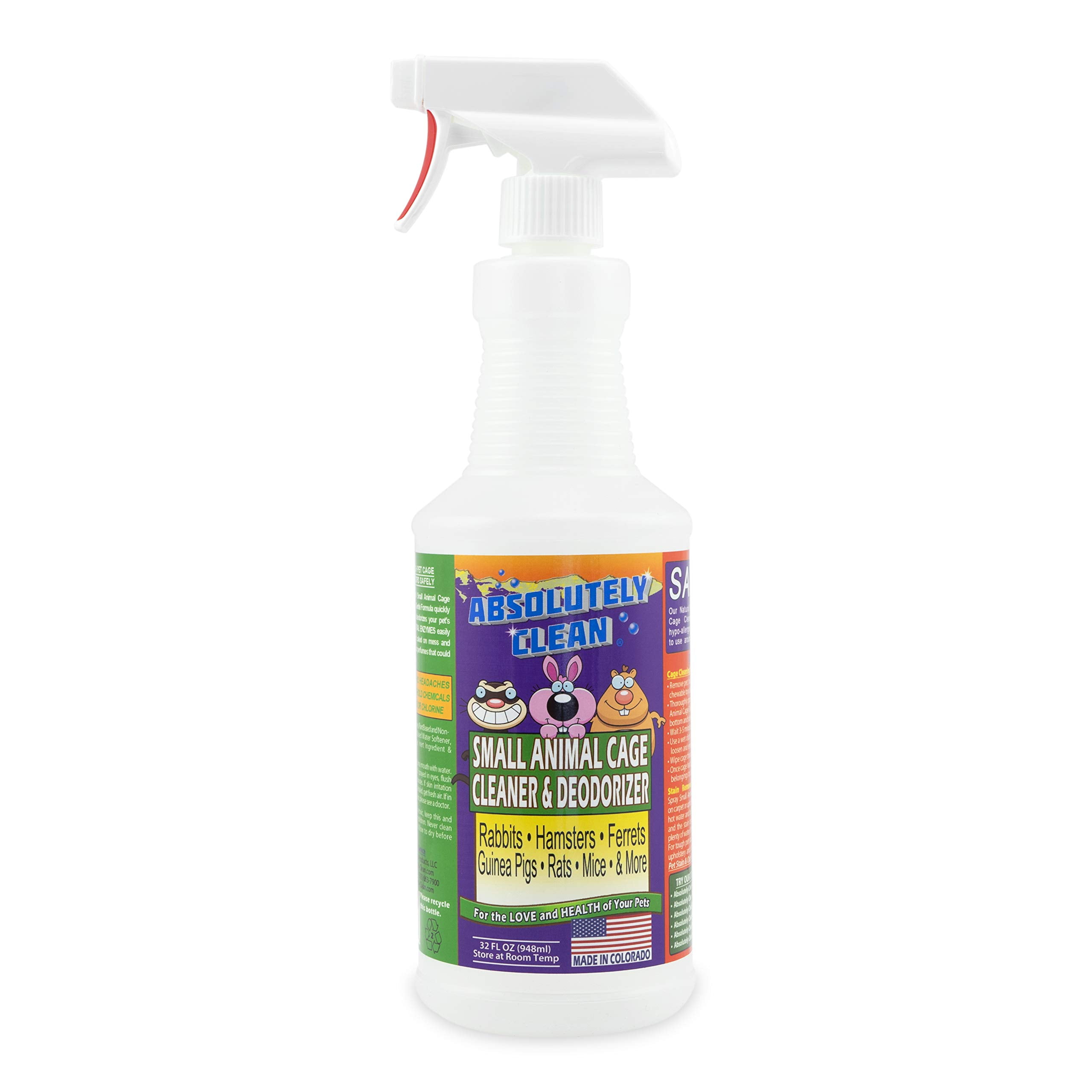 Amazing Small Animal Cage Cleaner - Just Spray/Wipe - Easily Removes ...