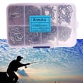 300pcs Barbed Fish Hook With Eye Carbon Steel Eyed Sea Fish Hook for ...